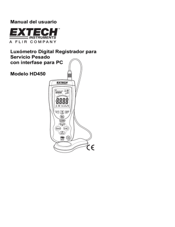 Extech Instruments HD450 Manual de usuario | Manualzz