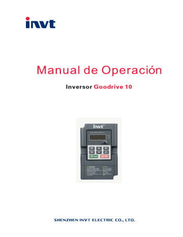 Manual de Operación - Goodrive 10 - INVT | Manualzz