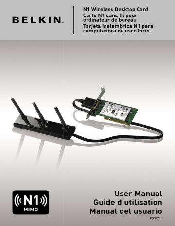 Belkin N1 Network Card User manual | Manualzz