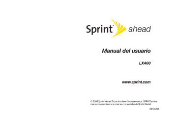 LG Sprint LX400 Manual de usuario | Manualzz