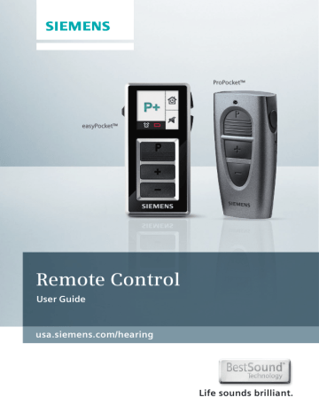 Siemens Remote Control easyPocket easyPocket, ProPocket ProPocket User ...