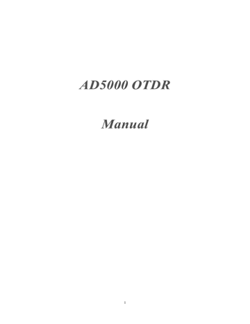 Manual del AD5000 OTDR | Manualzz