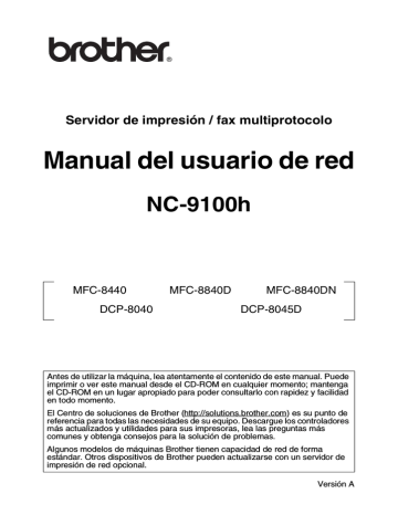 Brother DCP-8040 Monochrome Laser Fax User's Guide | Manualzz