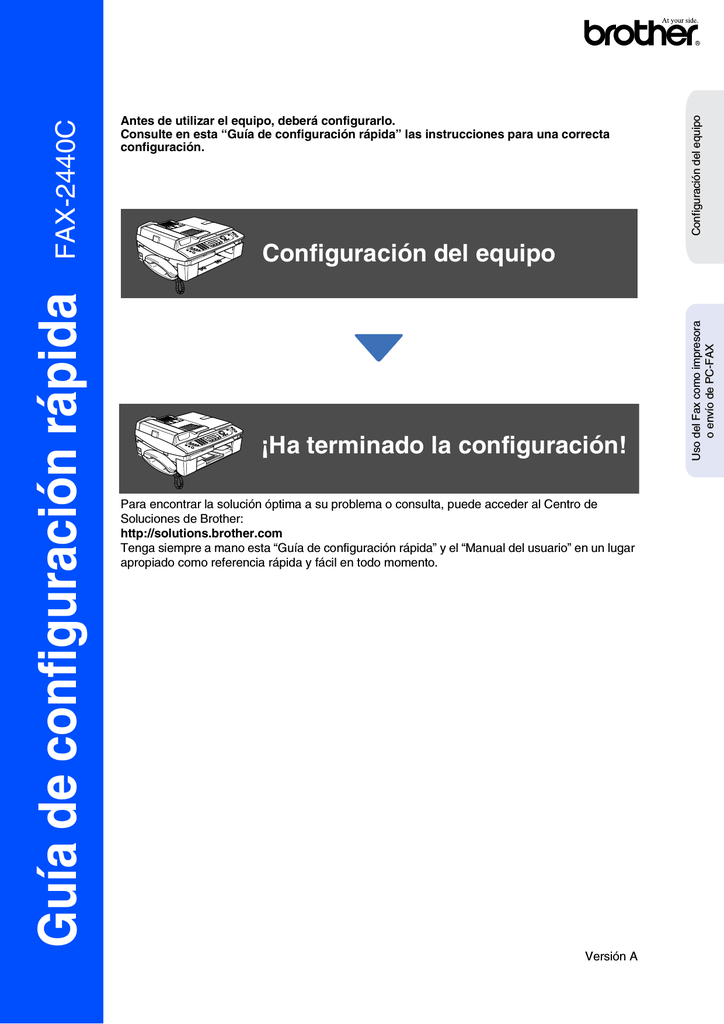 Brother FAX-2440C Inkjet Printer Quick Setup Guide | Manualzz