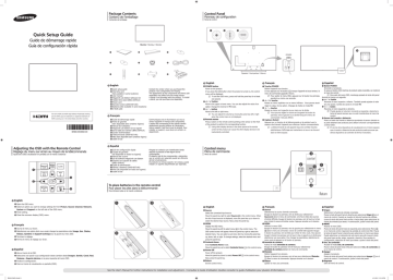 Samsung ME75C 75" MEC Series Display Quick Guide | Manualzz