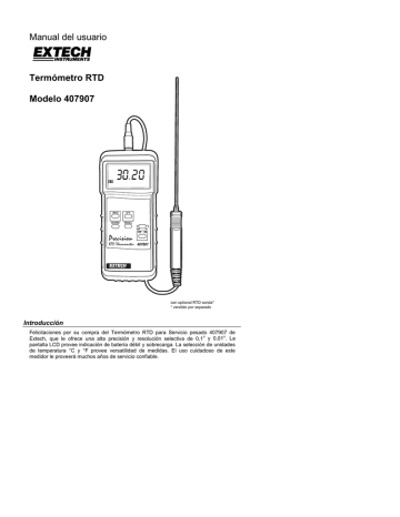 Extech Instruments 407907 Manual de usuario | Manualzz