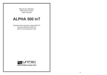 Unitek ALPHA 500 inT User's Manual | Manualzz