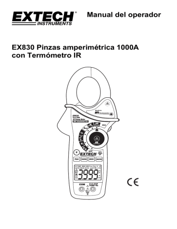 Extech EX830 1000A Manual del Operador | Manualzz