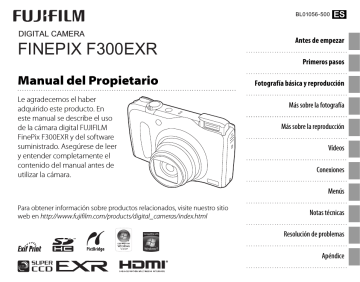 Fujifilm FinePix F300 EXR Manual de usuario | Manualzz