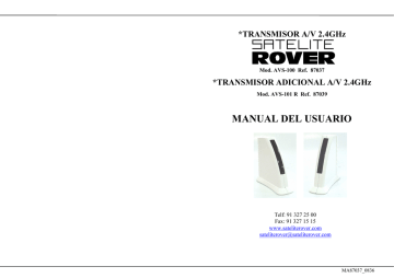 Manual del usuario SATELITE ROVER AVS-100 y AVS-101 R | Manualzz