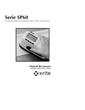 X-Rite SP64 Manual de usuario | Manualzz
