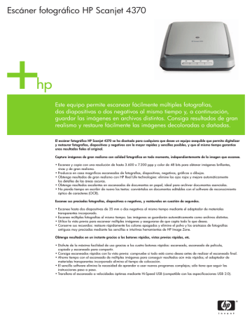 Manual de usuario HP Scanjet 4370 | Manualzz