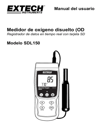 Extech Instruments SDL150 Dissolved Oxygen Meter/Datalogger Manual de ...