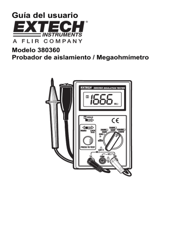 Extech Instruments 380360 Digital Megohmmeter Manual de usuario | Manualzz