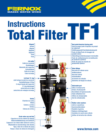 Fernox Total Filter TF1 Instructions | Manualzz