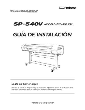 VersaCAMM SP-540V Guide d'installation | Manualzz
