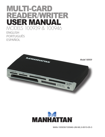 MULTI-CARD READER/WRITER USER MANUAL | Manualzz