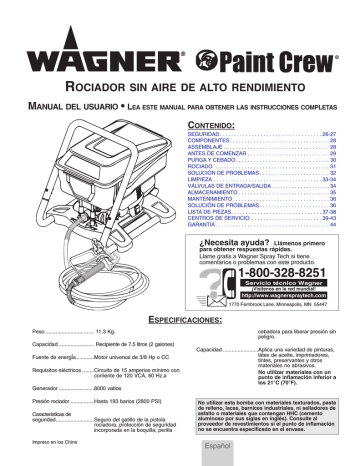WAGNER Paint Crew 770 Manual de usuario | Manualzz