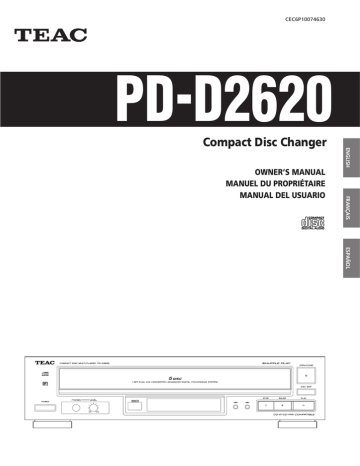 TEAC pd d2620 Owner Manual | Manualzz