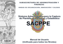 Manual de usuario SACPPE - Captura de plantilla de personal | Manualzz