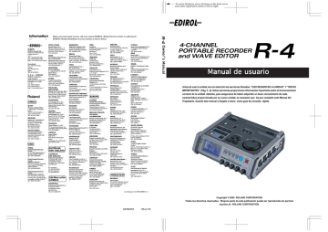 EDIROL R-4 Manual de usuario | Manualzz