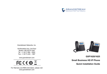 Grandstream Networks GXP1620, GXP1625, GXP1620/GXP1625, GXP1620/1625 ...