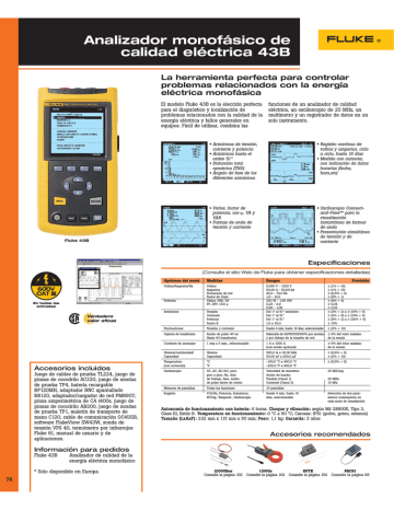 Manual de usuario Fluke 43B | Manualzz