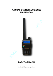 Baofeng UV-5R - User manual, User Guide, Owner's manual