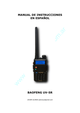 Baofeng UV-5R - manual de instrucciones, Manual de usuario, Guía del usuario