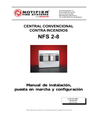 Notifier NFS2 Installation Manual | Manualzz