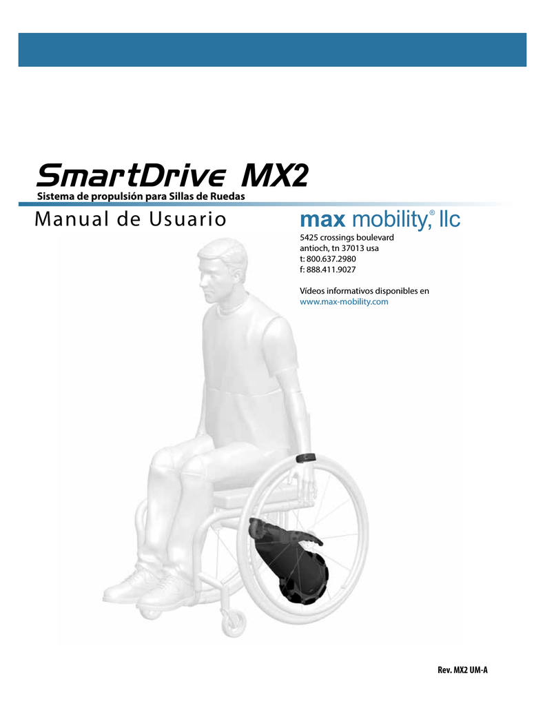 max mobility SmartDrive MX2 Manual de usuario | Manualzz