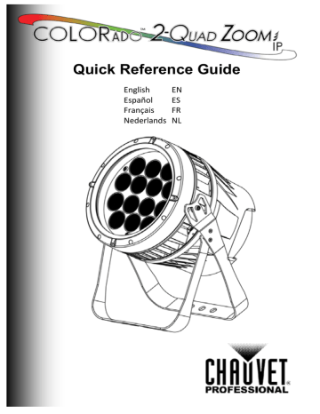 Chauvet Colorado Quick Reference Guide | Manualzz