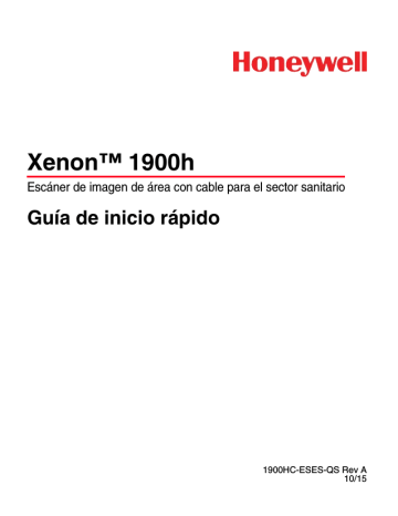 Honeywell Enhanced Xenon 1900H Guía de inicio rápido | Manualzz