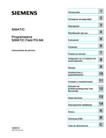 Siemens SIMATIC Field PG M4 Manual de usuario | Manualzz