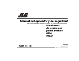 JLG 800AJ - Operating and Safety Instructions, Service manual