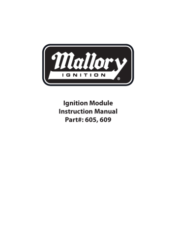 Mallory 605 Module, Unilite®, Thermaclad Instruction manual | Manualzz