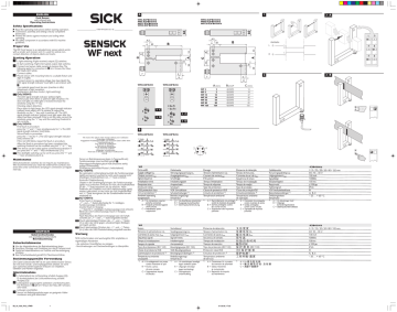 SICK SENSICK WF Next Operating instructions | Manualzz