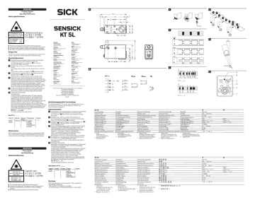 SICK SENSICK KT5L Operating instructions | Manualzz
