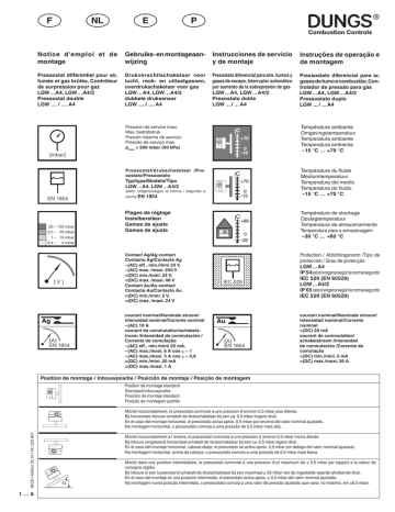 DUNGS LGW A4, LGW A4/2, LGW ... / ... A4 Instructions | Manualzz