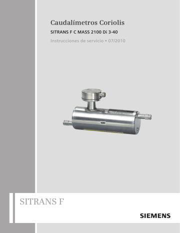 Siemens SITRANS F C MASS 2100 Di 3-40 Manual de usuario | Manualzz