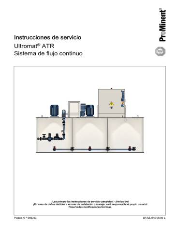 ProMinent Ultromat ATR 1033811 Manual de usuario | Manualzz