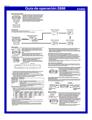 Guía de operación Reloj 2888 | Manualzz