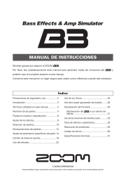 Zoom B3 - Operation manual, Instructions manual, User manual