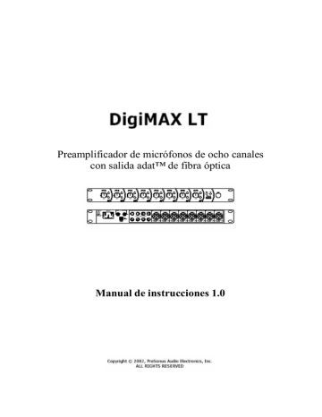 PRESONUS DigiMAX LT El manual del propietario | Manualzz