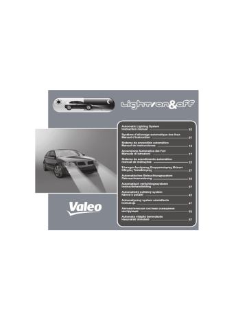 Valeo Light/on&off instruction manual | Manualzz