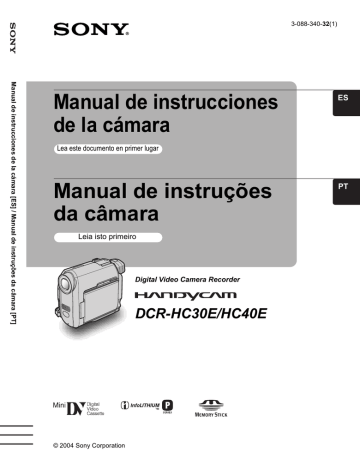 Sony DCR-HC30E, DCR-HC40E Manual de usuario | Manualzz