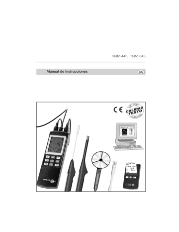 Manual de instrucciones testo 445, testo 645 | Manualzz