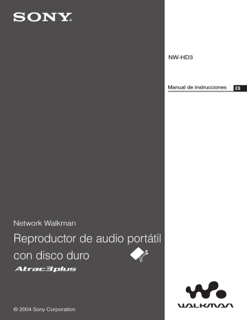 Sony NW-HD3 Instrucciones de operación | Manualzz