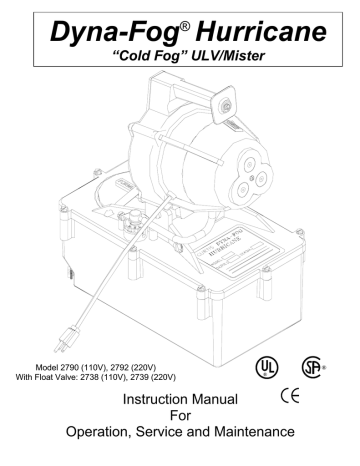 Dyna-Fog® Hurricane | Manualzz