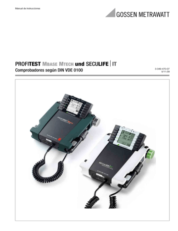 Gossen MetraWatt PROFITEST MTECH Instrucciones de operación | Manualzz